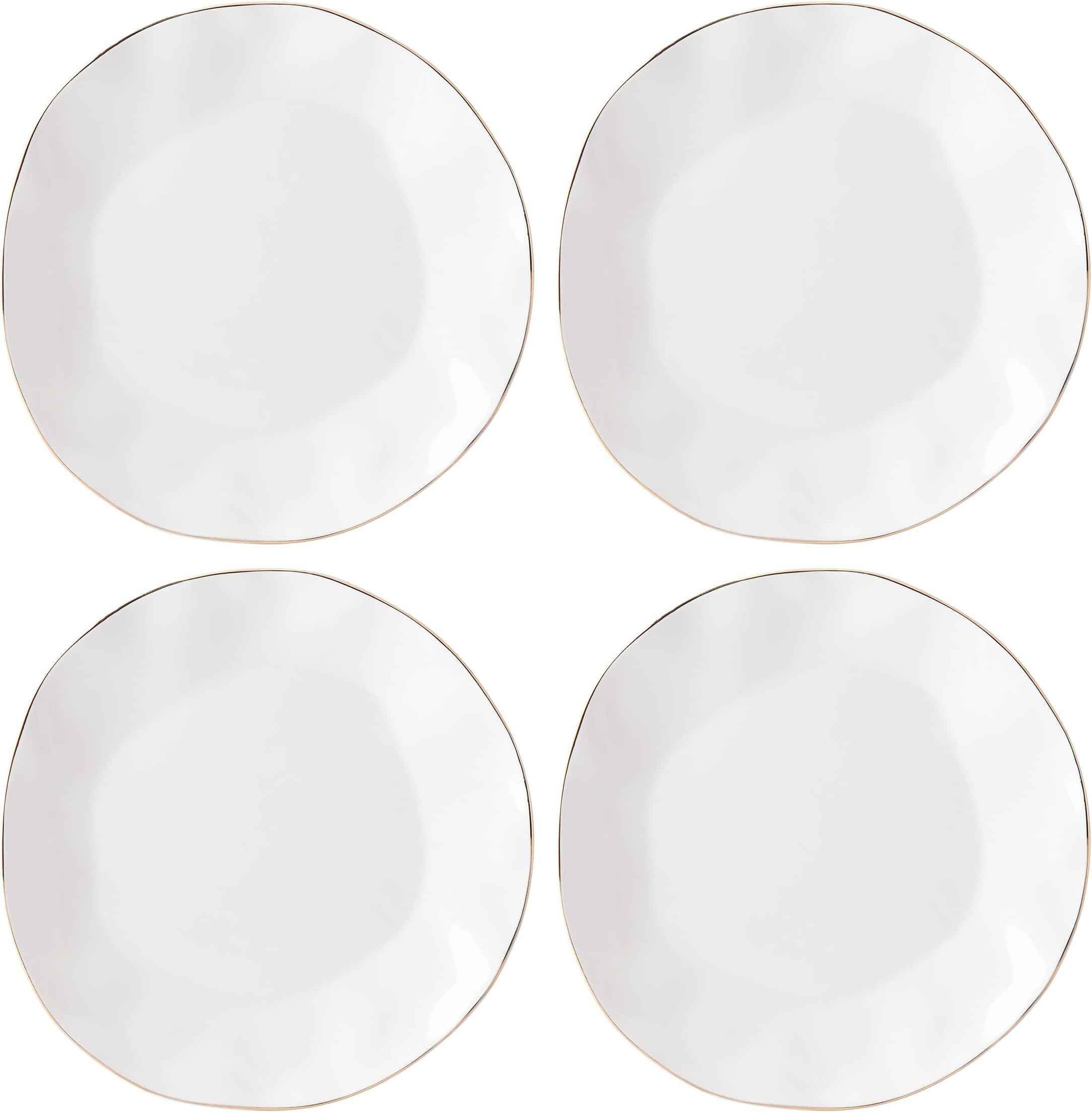 Amazon.com | Lenox Blue Bay Dots 4-Piece Dinner Plate Set, 4 Count ...