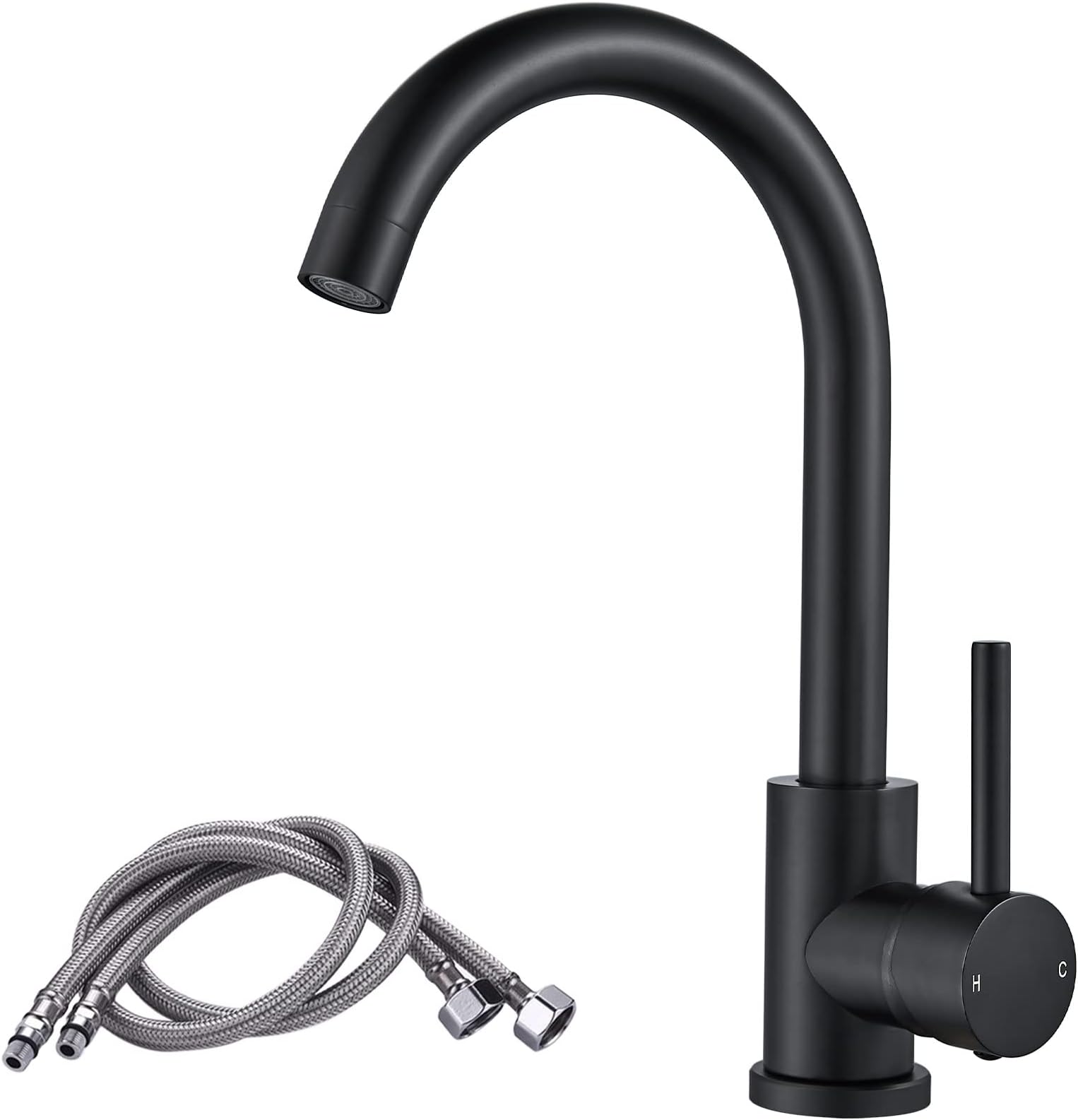 Kitchen Sink Mixer Tap 360 Swivel Spout Monobloc Mixers Faucet Single ...