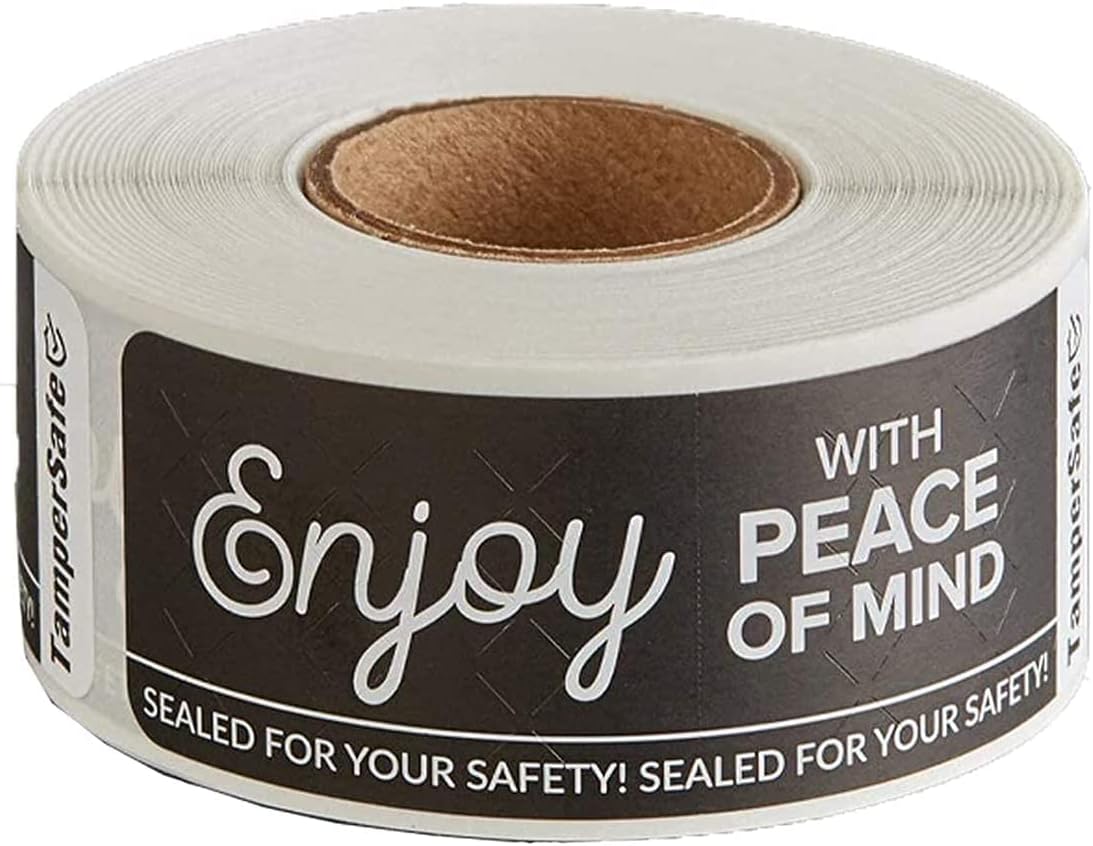 Amazon.com : Tamper-Evident Sealed Freshness Labels 1 x 3 inch Tamper ...