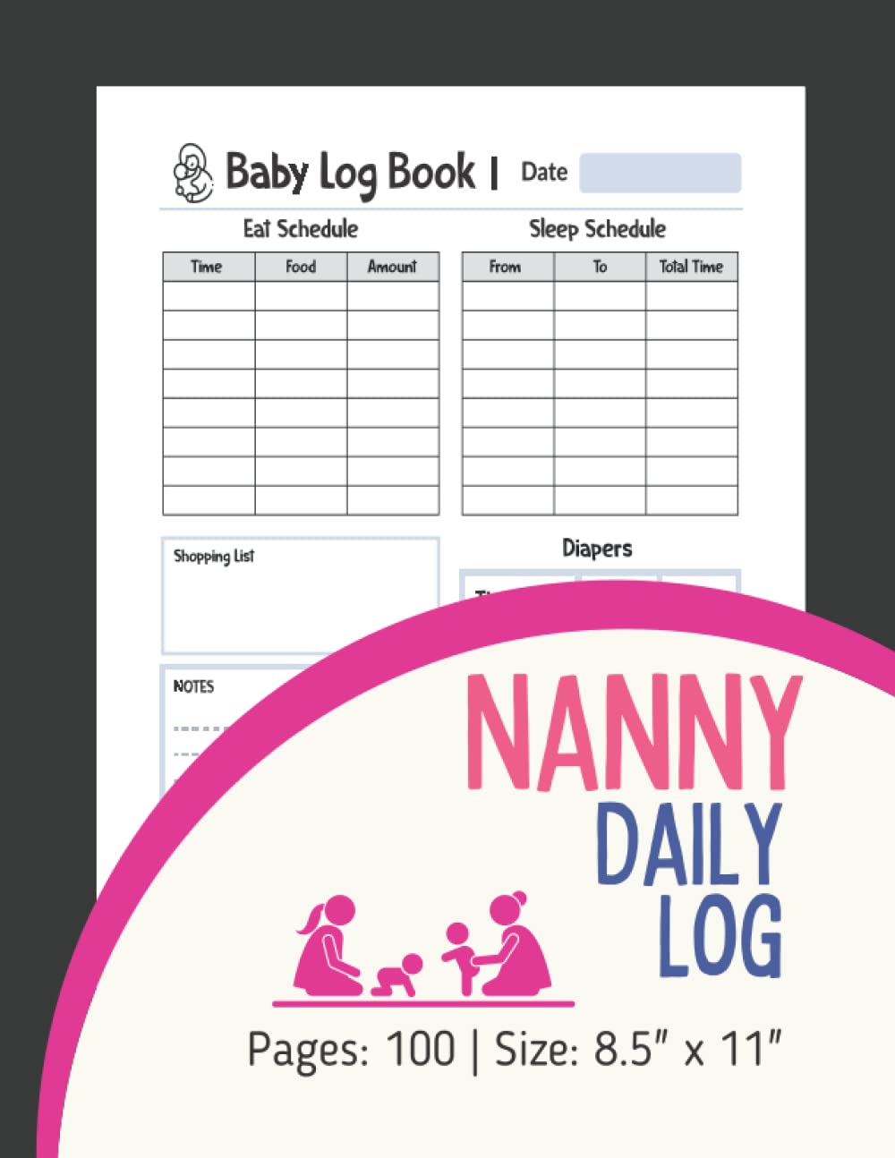 Nanny Daily Log: All-In-One Daily Routine Tracker For Babies & Toddlers ...