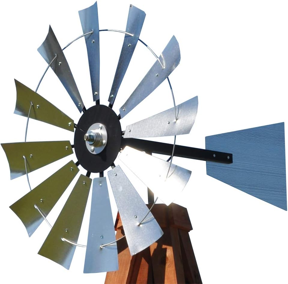 Amazon.com: Outdoor Water Solutions Decorative Backyard Windmill ...