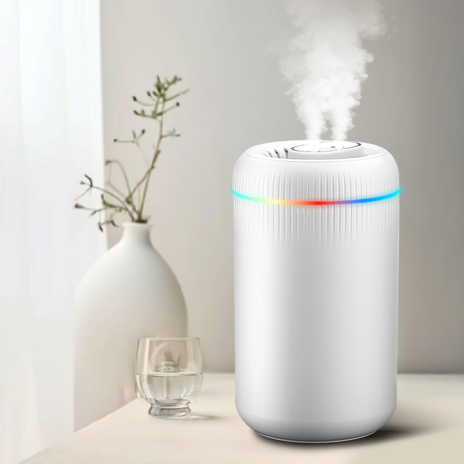 Humidificador, Humidificador de Aire para Dormitorio, Mini Silencioso ...