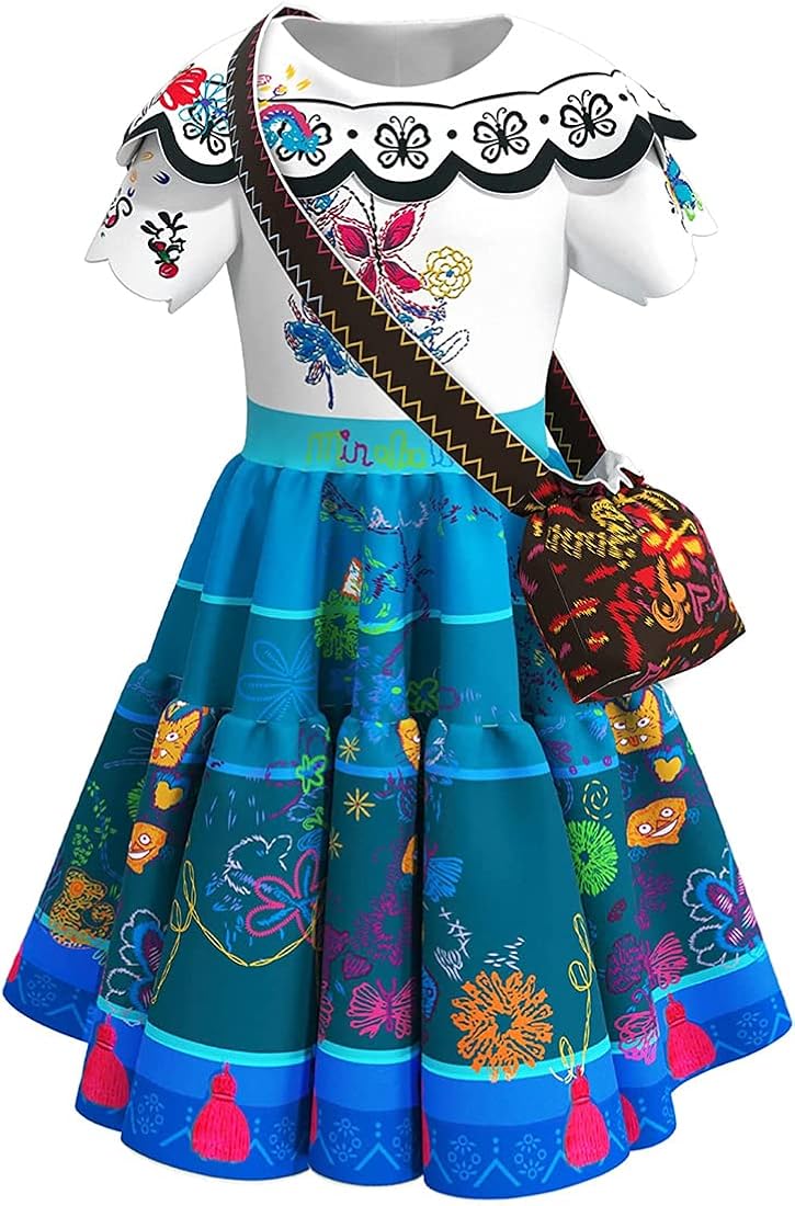 FLYCHEN Encanto Isabella Déguisement Fille Princesse Cosplay Costume ...