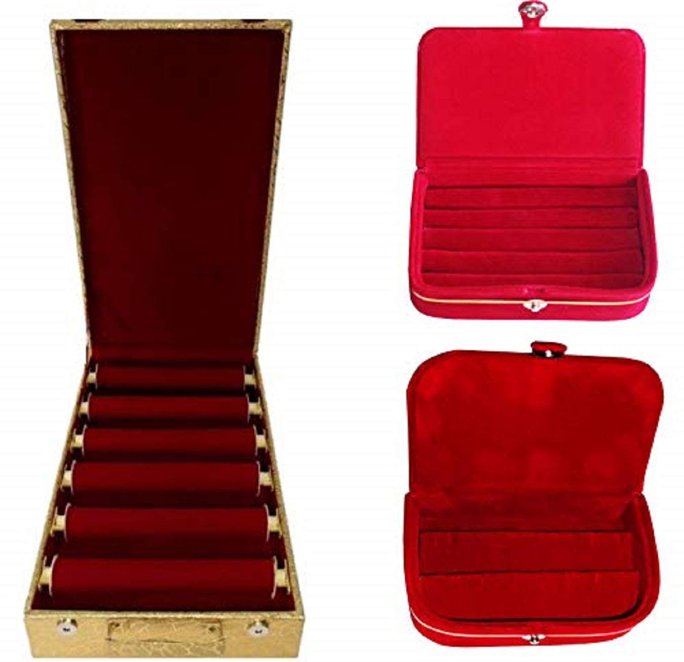Little One 6 roll bangal churi Box with red Ear & Ring Boxes : Amazon ...