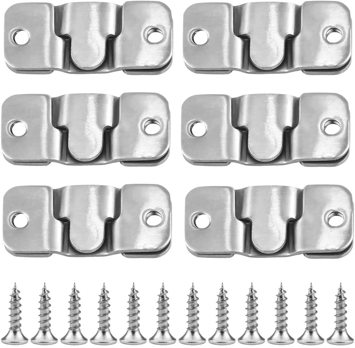 12pcs Flush Mount Bracket, 45x20mm Interlocking Picture Frame Hook ...