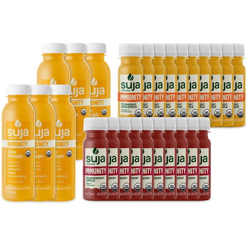 Amazon.com : Suja Organic Immunity Shots Variety Pack | 10 Immunity ...