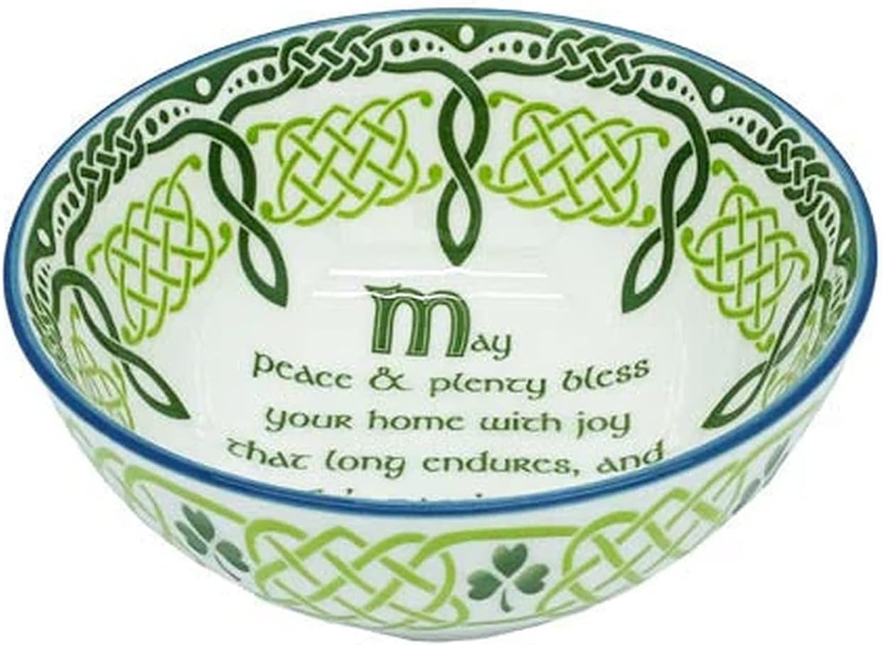 Amazon.com | Royal Tara Irish Ceramic Blessing Bowl Shamrock Celtic ...
