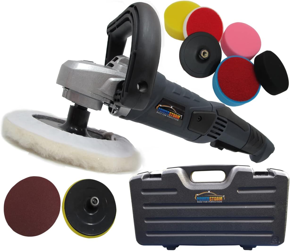 PowerStorm® Car Polisher Sander Buffer with Carry Case Plus 9 Car ...