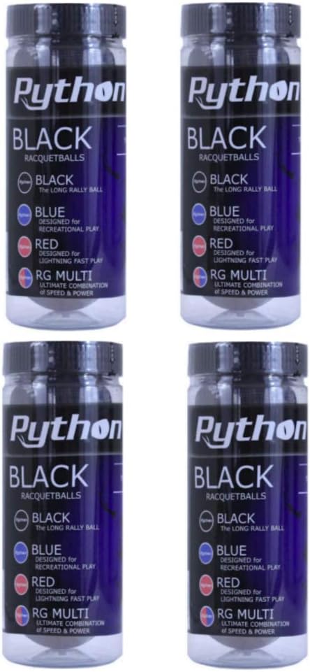 Python 3 Ball Can Black Racquetballs (bolas largas) – Yaxa Colombia