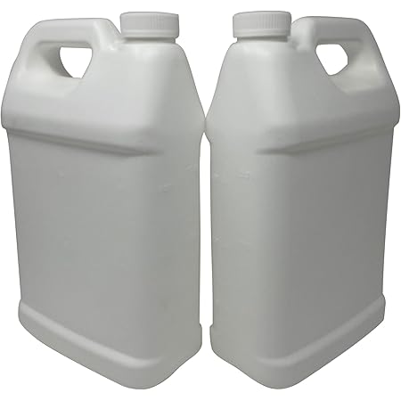 Amazon.com: Plastic Jug 1 Gallon, F-Style Storage Containers, HDPE, 2 ...
