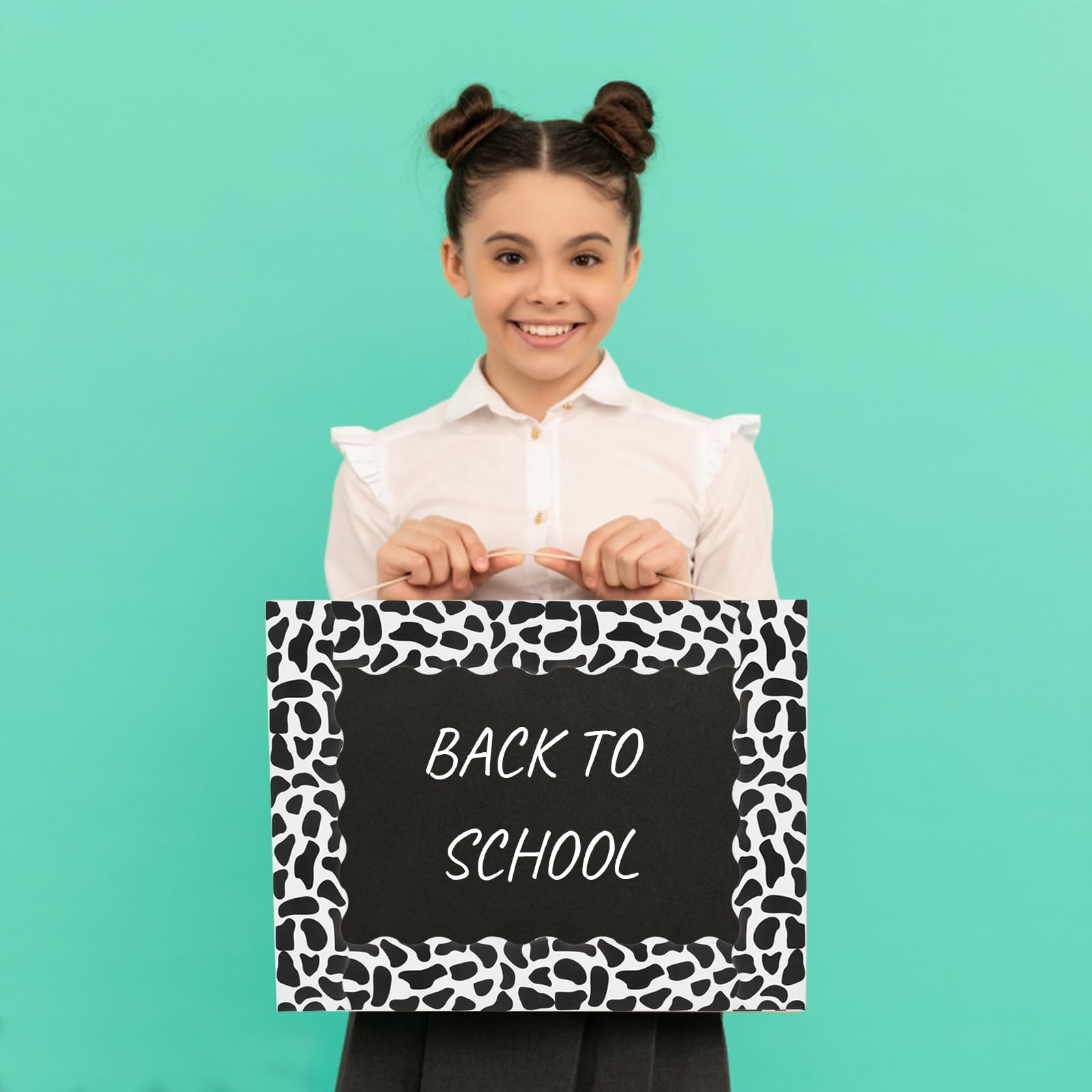 Snapklik.com : 72 Feet Cow Print Bulletin Board Border Black And White ...