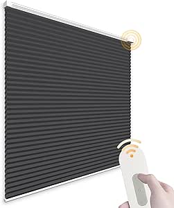 Amazon.com: FS KEEWO Motorized Cellular Shades(Custom Size, Black) Cordless Blackout ...