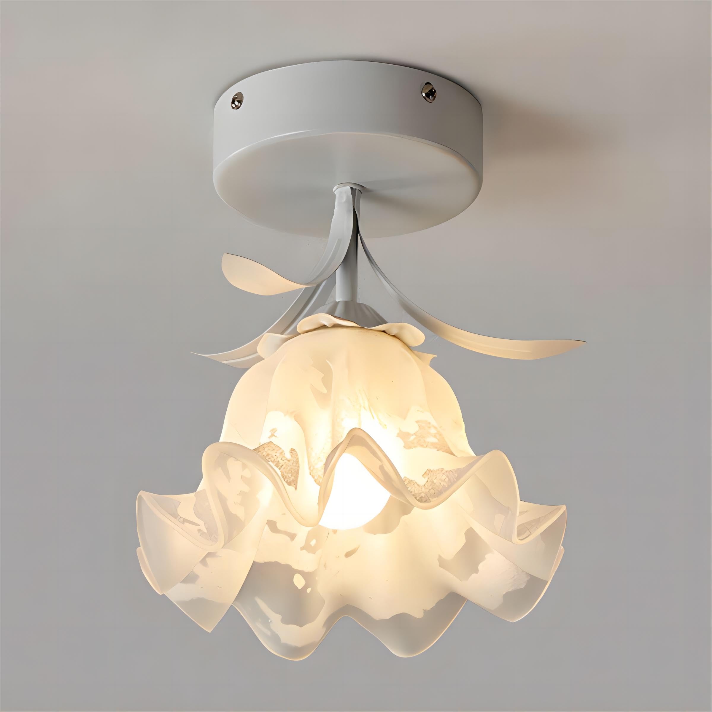 Modern French Retro Pastoral Metal semi-recessed Ceiling Light for ...