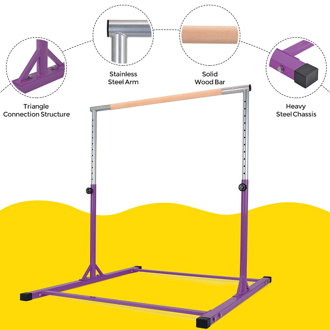 Snapklik.com : Zupapa Gymnastics Kip Bar - Expandable