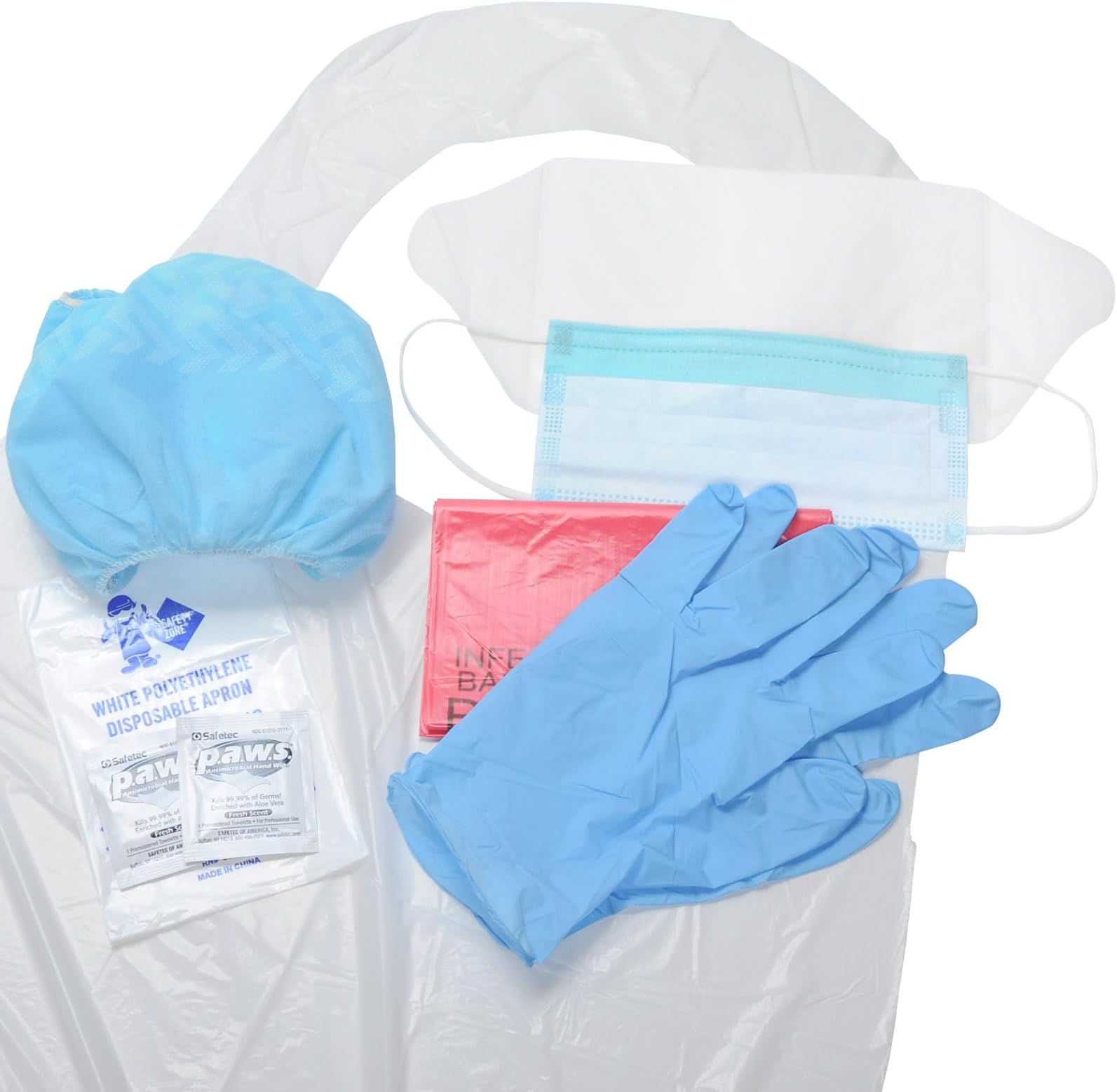 Amazon.com: MFASCO Disposable PPE Kit with Apron & Visor - Complete ...