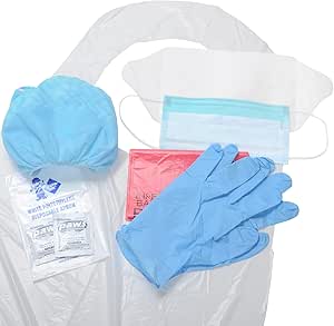 Amazon.com: MFASCO Disposable PPE Kit with Apron & Visor - Complete ...