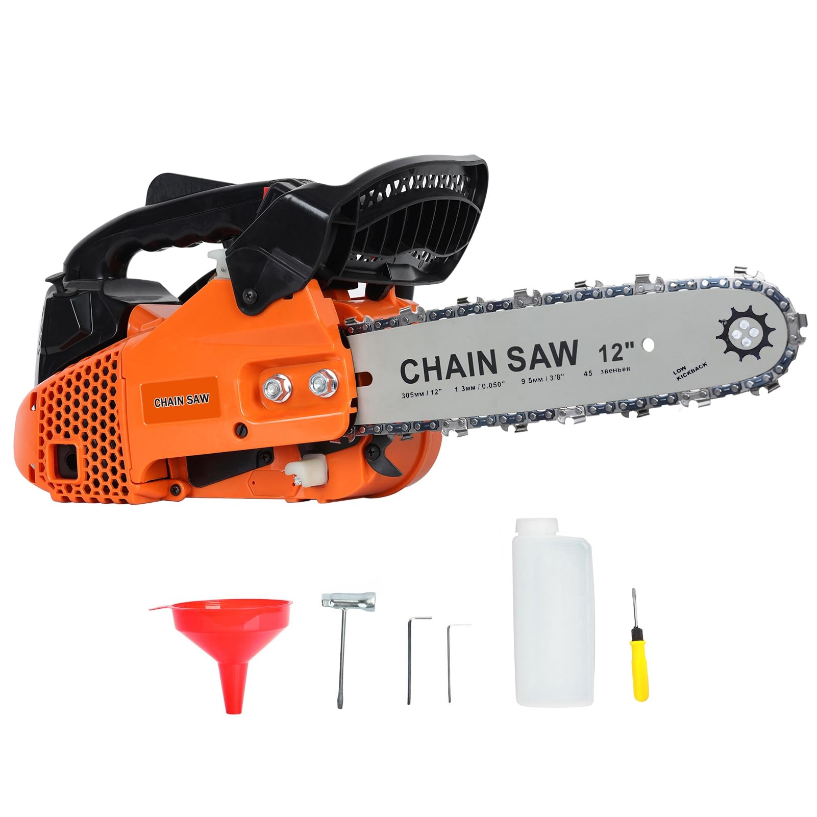 nawoefii 25.4cc Gas Chainsaw, 2 Stroke Gas Powered Chain Saw, Handheld ...