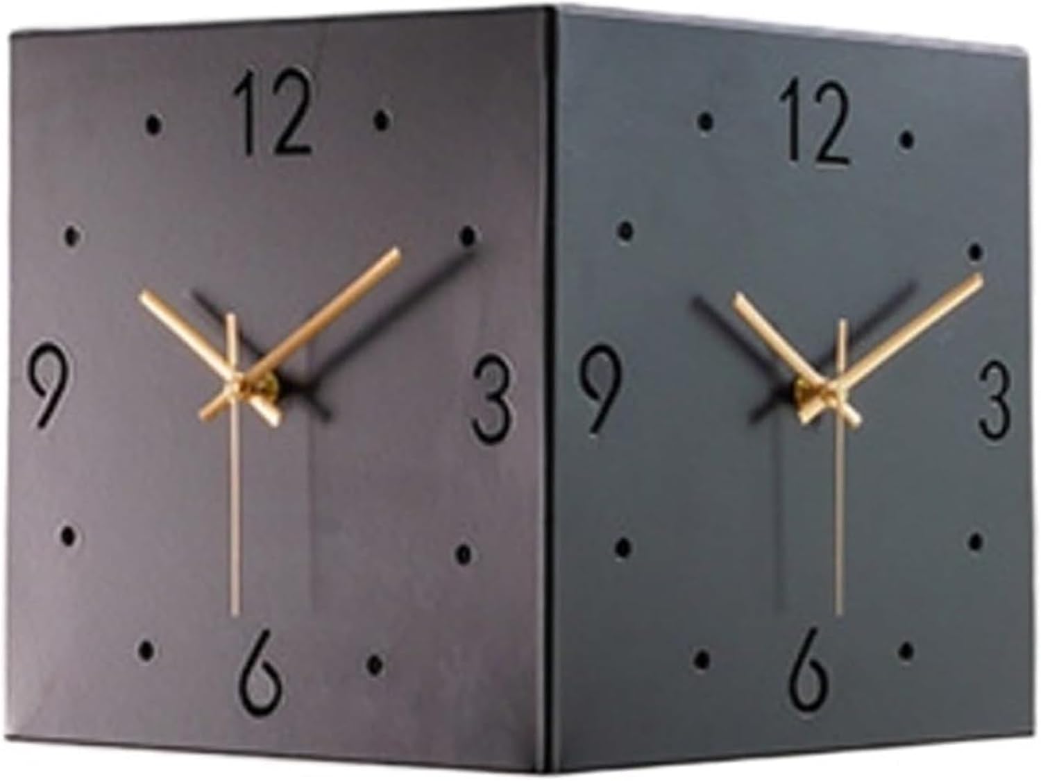 Wall Clock Double Sided Clock Creative Corner Clock Double Face Wall ...