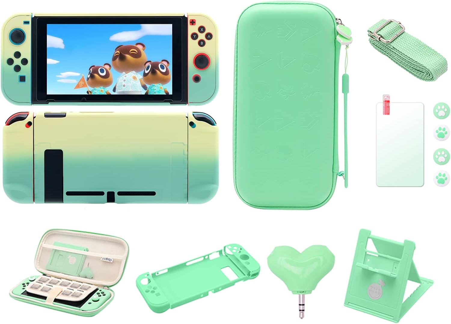 Amazon.com: Nintendo Switch Green Accessories, Nintendo Switch Green ...