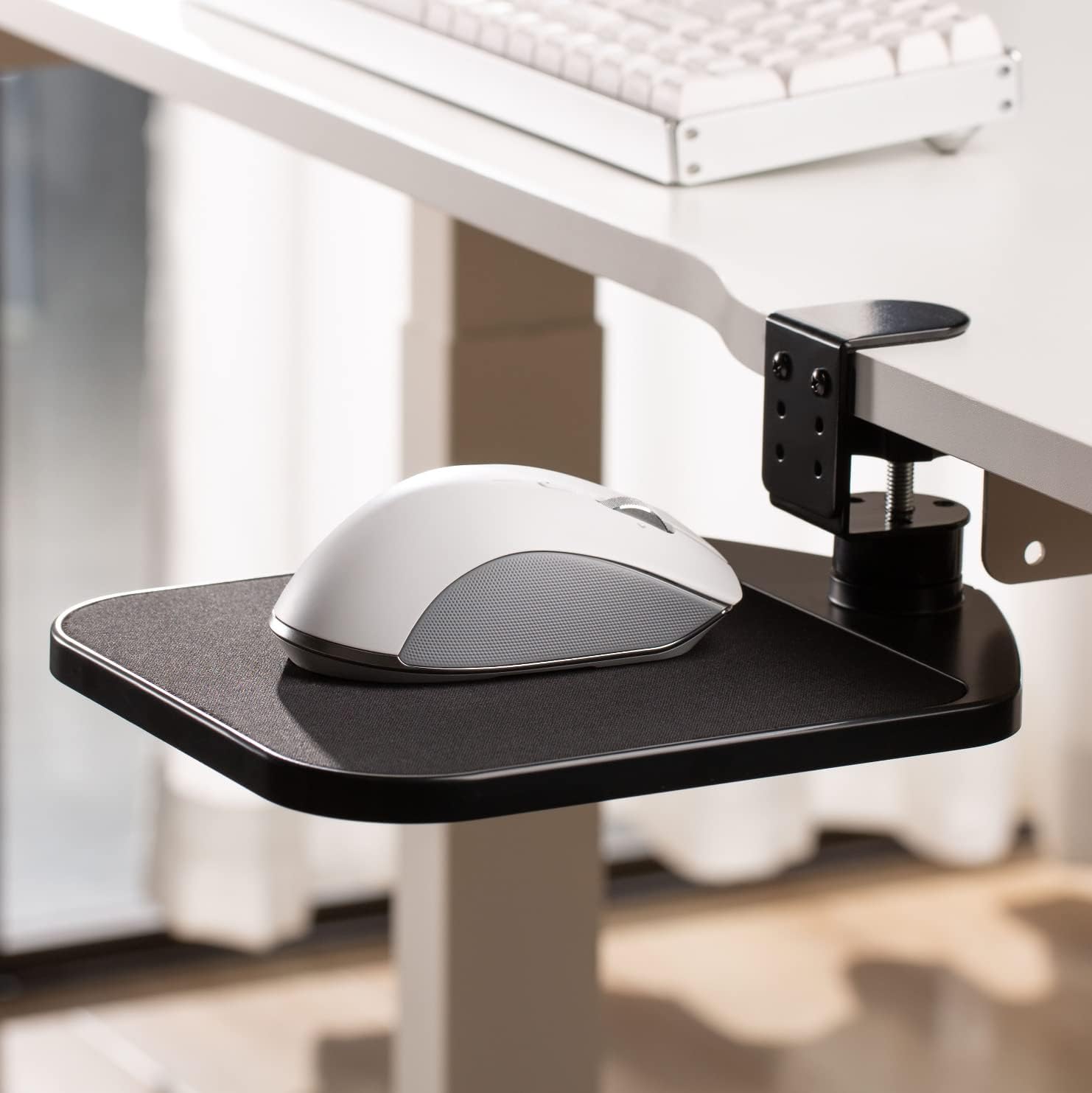 ALLSORTSOUTLET Clamp on Mouse Platform, 360° Rotating Ergonomic PC ...