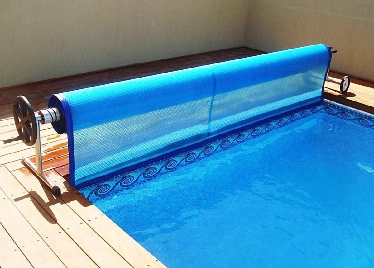 Amazon.com : Pool Cover with Reel, Rectangular Square Wave Solar ...