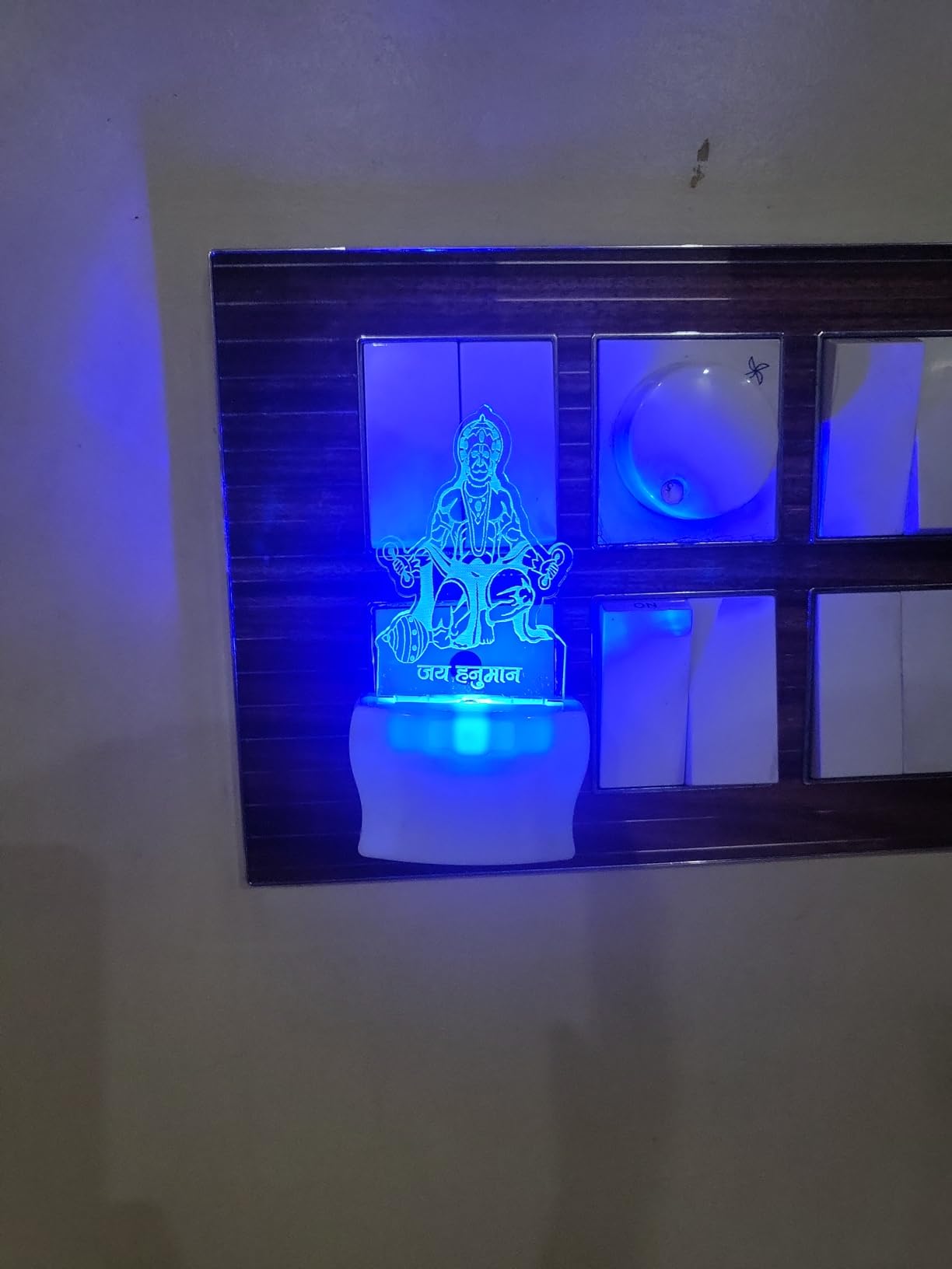 Buy Hari Electrical Hanuman ji Plastic 3D Illusion LED Night Lamp ...