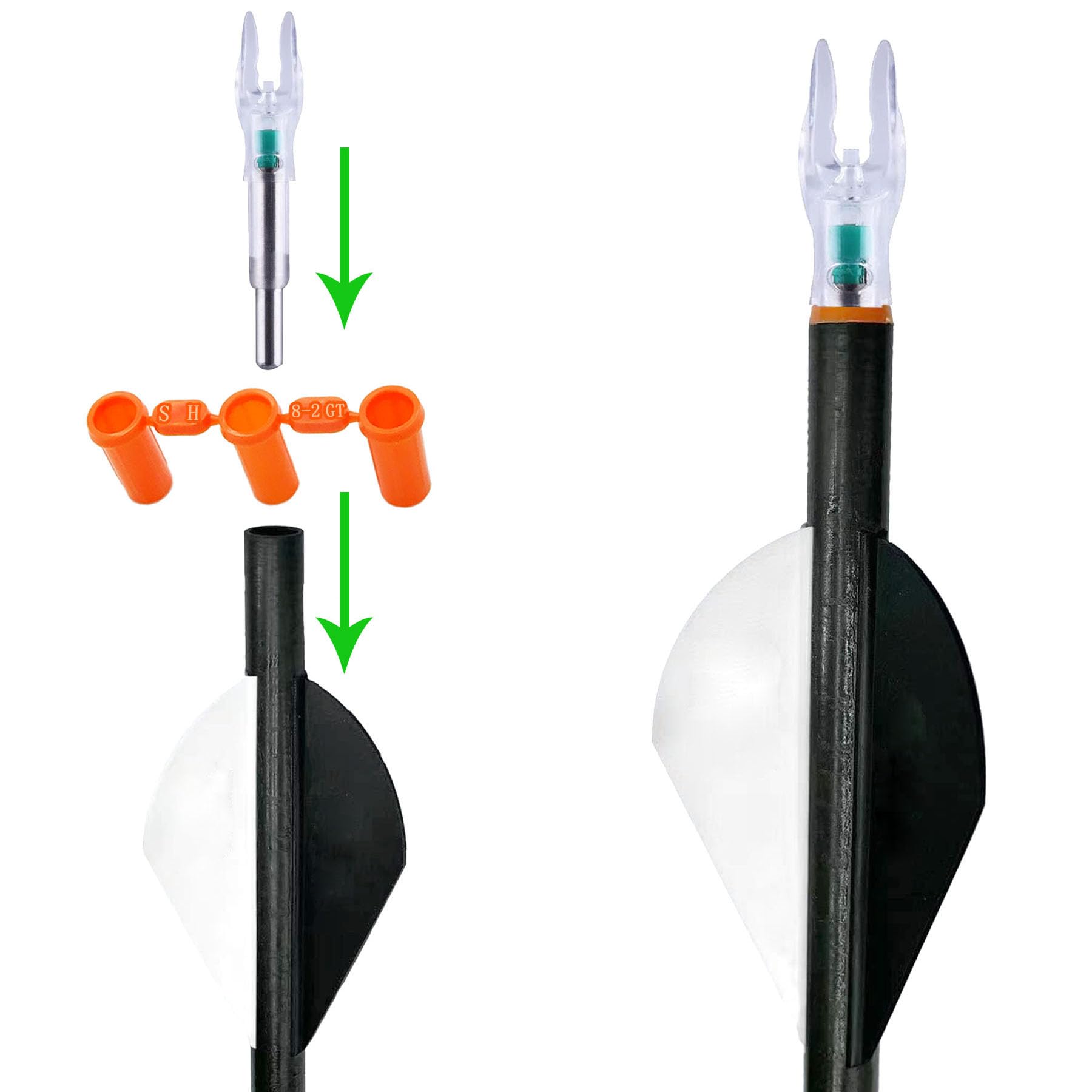 Snapklik.com : KEAUP 6 Pack X Lighted Nocks For Arrows Universal X/52mm ...