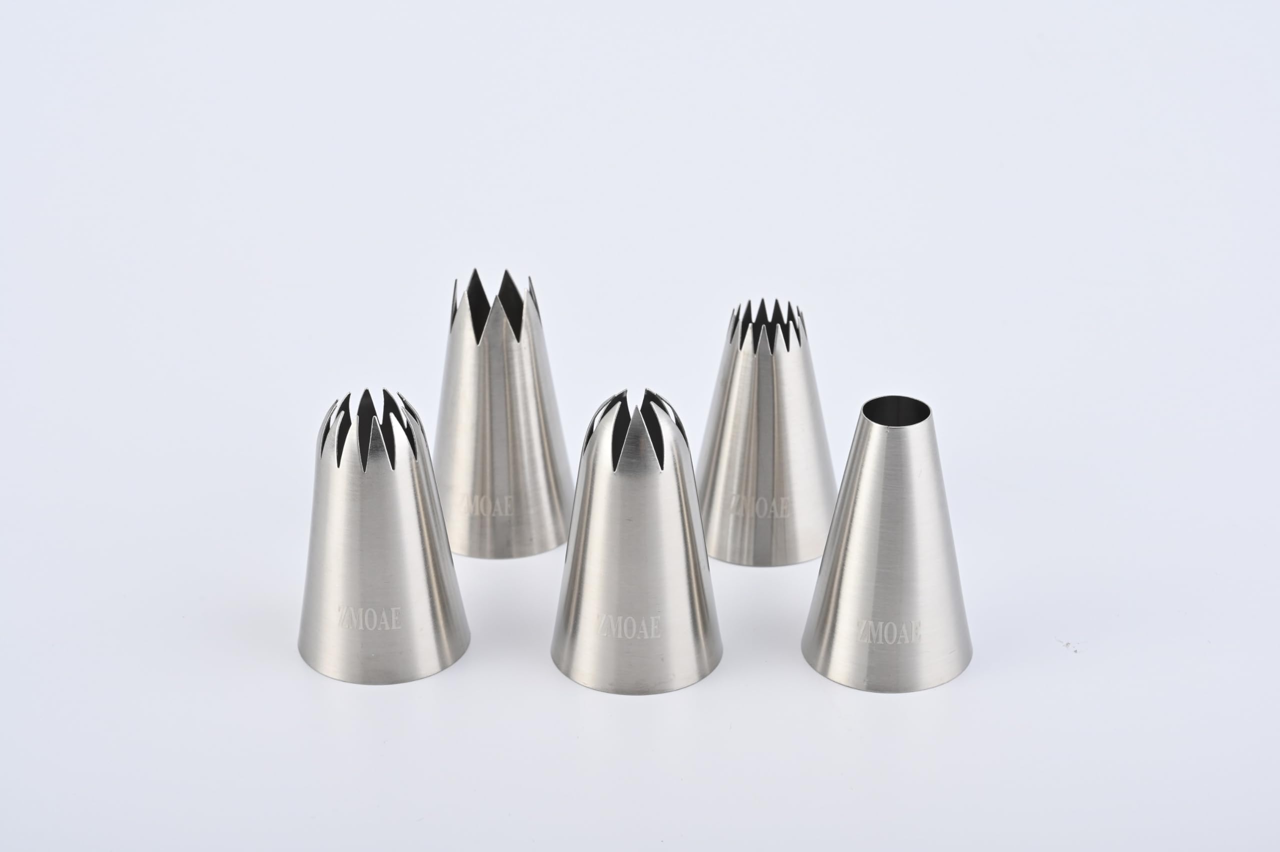 Amazon.com: 5Pcs Large Piping Tips Set, Stainless Steel Frosting Tips ...