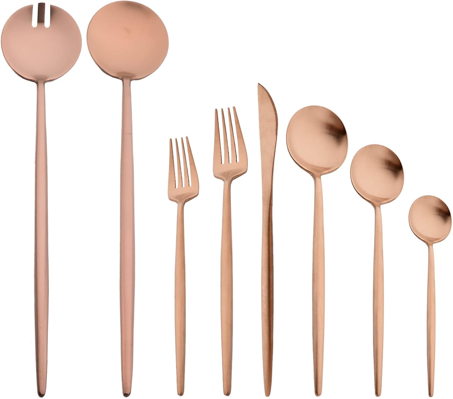 Amazon.com | BRIIEC Rose Gold 20pcs 304 Stainless Steel Flatware Set ...