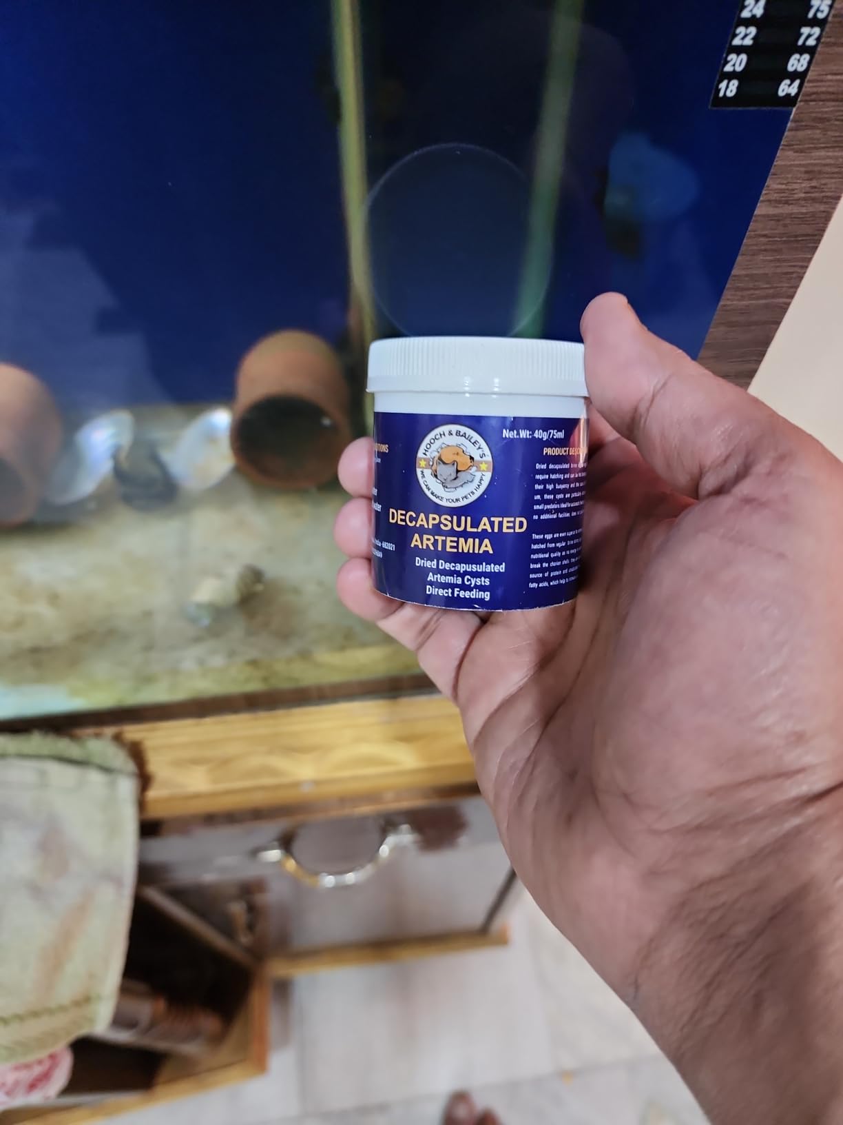 Hooch and Bailey's Artemia Decapsulated 100% Dry cysts 40 Gram, Protein ...