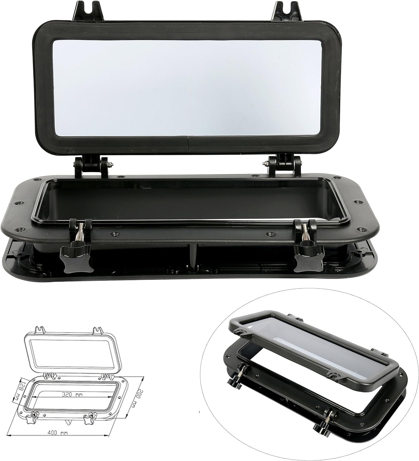 Amazon.com: Amarine made Boat Yacht Rectangle Opening Portlight ...