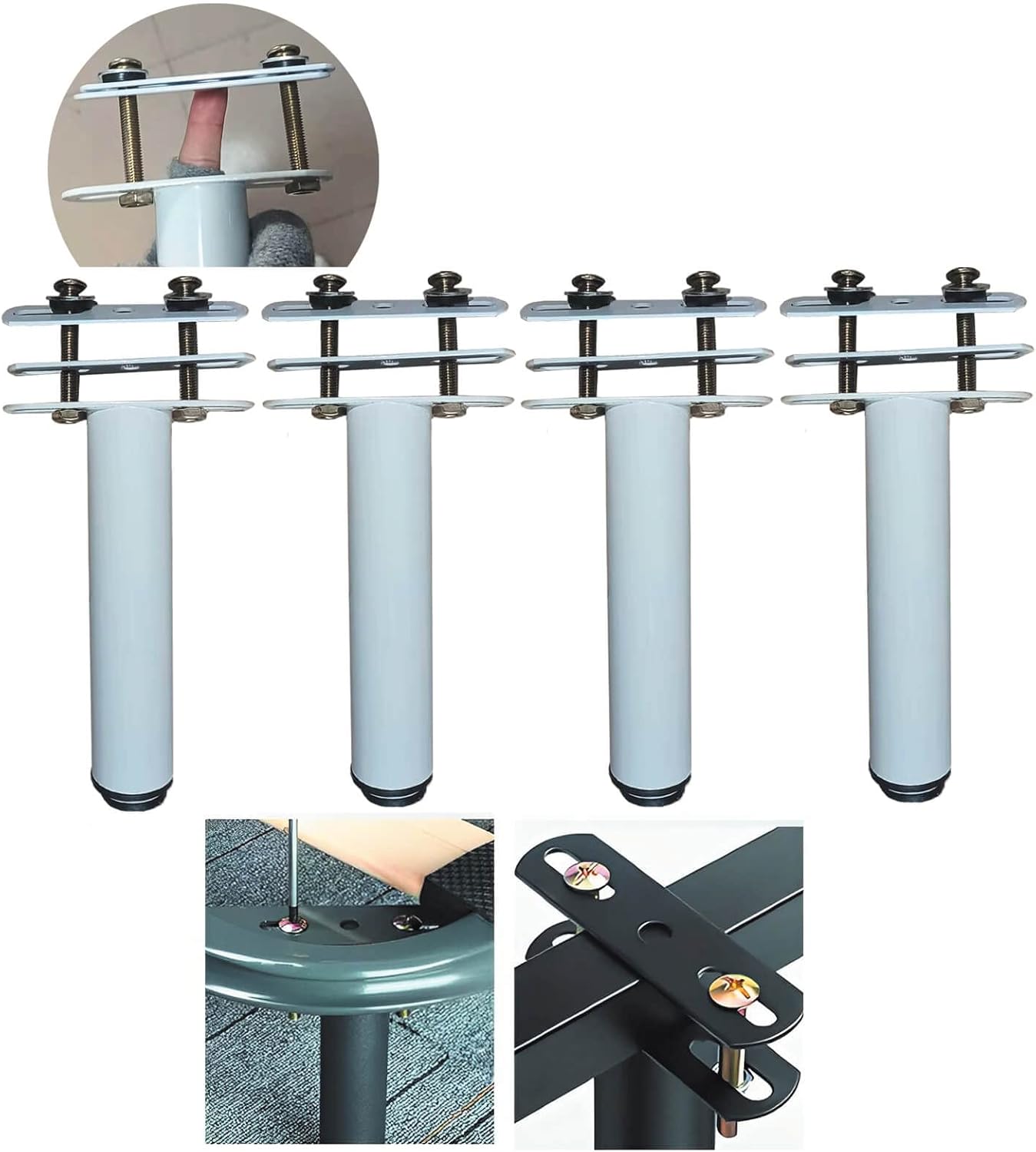 Amazon.com: Bed Frame Support Legs Adjustable: Sofa Couch Center ...