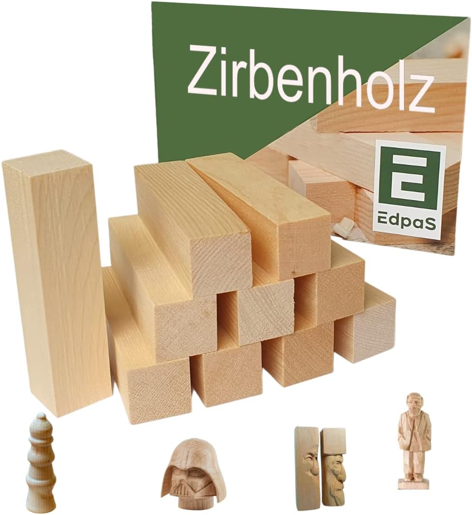 Favengo 12 Stk Schnitzholz Natürlich Lindenholz Rohlinge Balsaholz zum ...