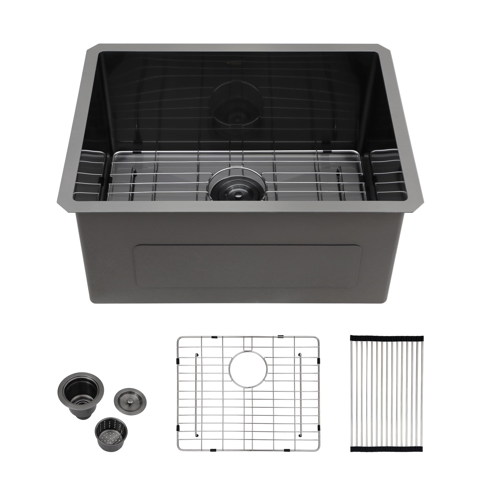 Kichae 21 Laundry Sink Undermount Black - 21x18 Inch Laundry Sink ...