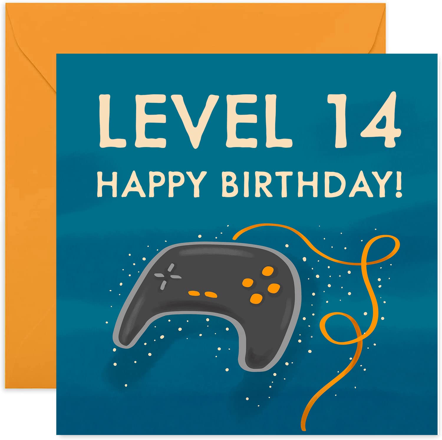 Old English Co. Happy 14th Birthday for Gamer - Gaming Greeting Card ...