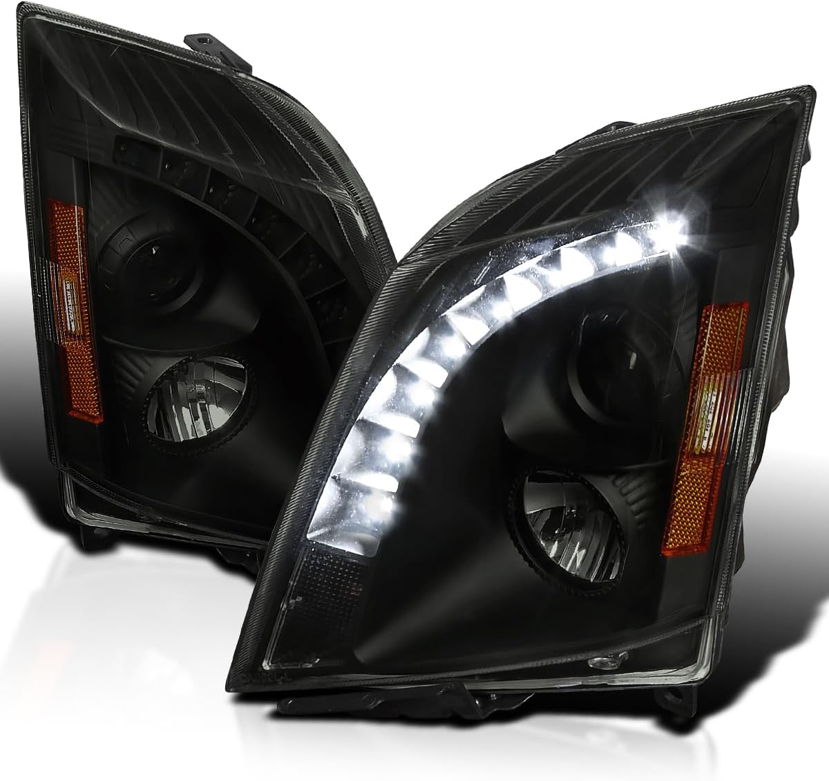 Amazon.com: SPEC-D TUNING Black Smoke SMD LED Projector Headlights Compatible with 2008-2013 ...