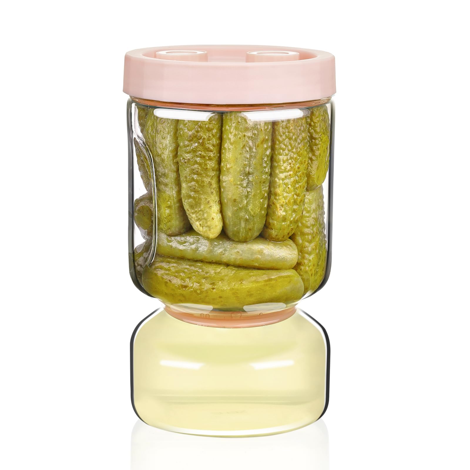 Amazon.com: ZENS Pickle Jar with Strainer Flip, 51oz Pickle Container ...