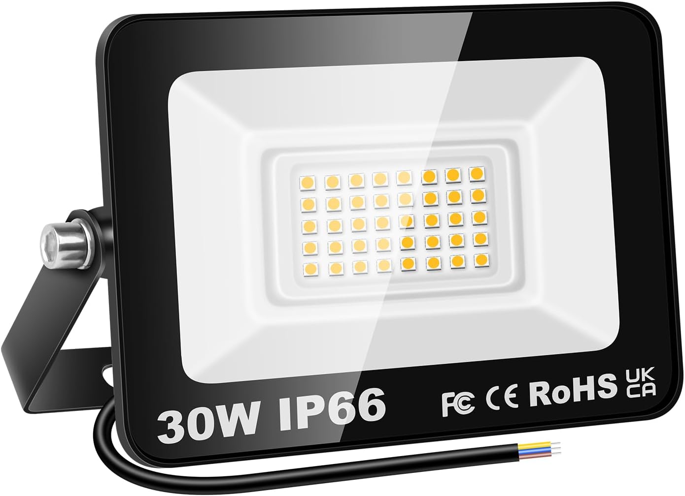 RIGIDON 30W LED Flood Light Outdoor 3000LM Super Bright Outdoor Lights ...