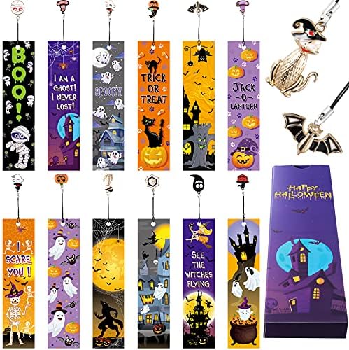 Amazon.com: 24 Pcs Halloween Bookmarks,Halloween Bookmark Ruler ...