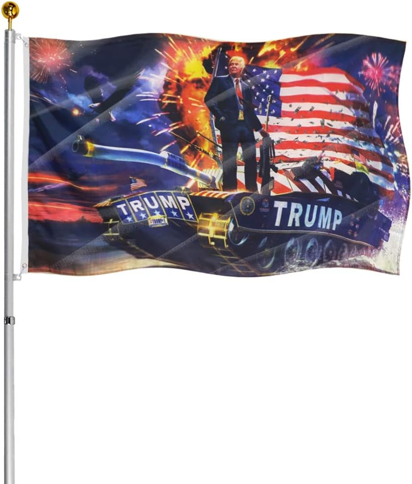 Amazon.com: Tank Donald Trump Flag 3x5- Trump Flags 3x5 Outdoor Double ...