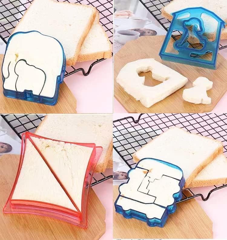 Fgnuay Kids Sandwich Cutter, 4-Piece Set: Heart, Dinosaur, Butterfly ...