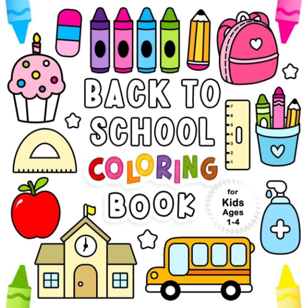 Back To School Coloring Book for Kids: Fun Children's Coloring Book ...