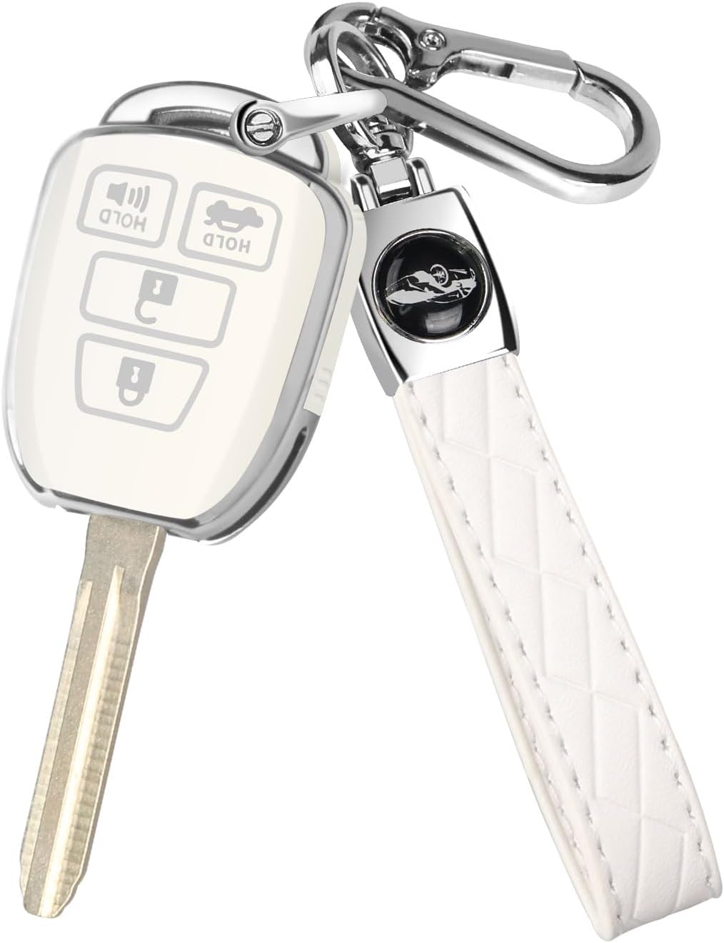 Amazon.com: MILD EAST for Toyota Key Fob Cover with Metal Key Chain ...