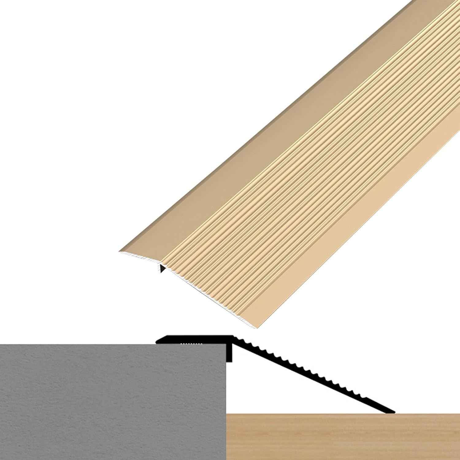 Amazon.com: Aluminum Carpet Edge Trim 2mm Thick Metal, Transition Ramp ...