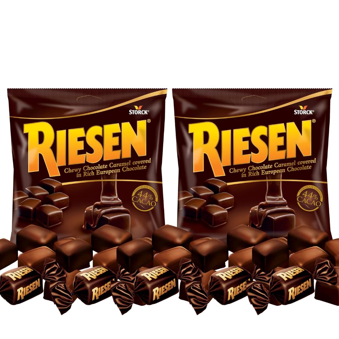Amazon.com : Riesen Chewy European Chocolate Covered Caramel Candies By ...