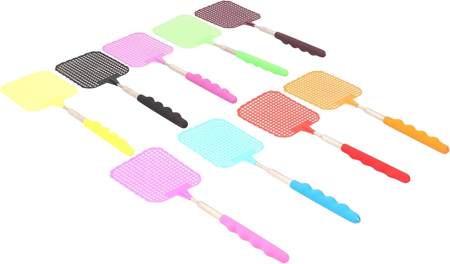 Amazon.com: AMONIDA 9PCS Plastic Fly Swatter Multi Pack Mini Fly ...