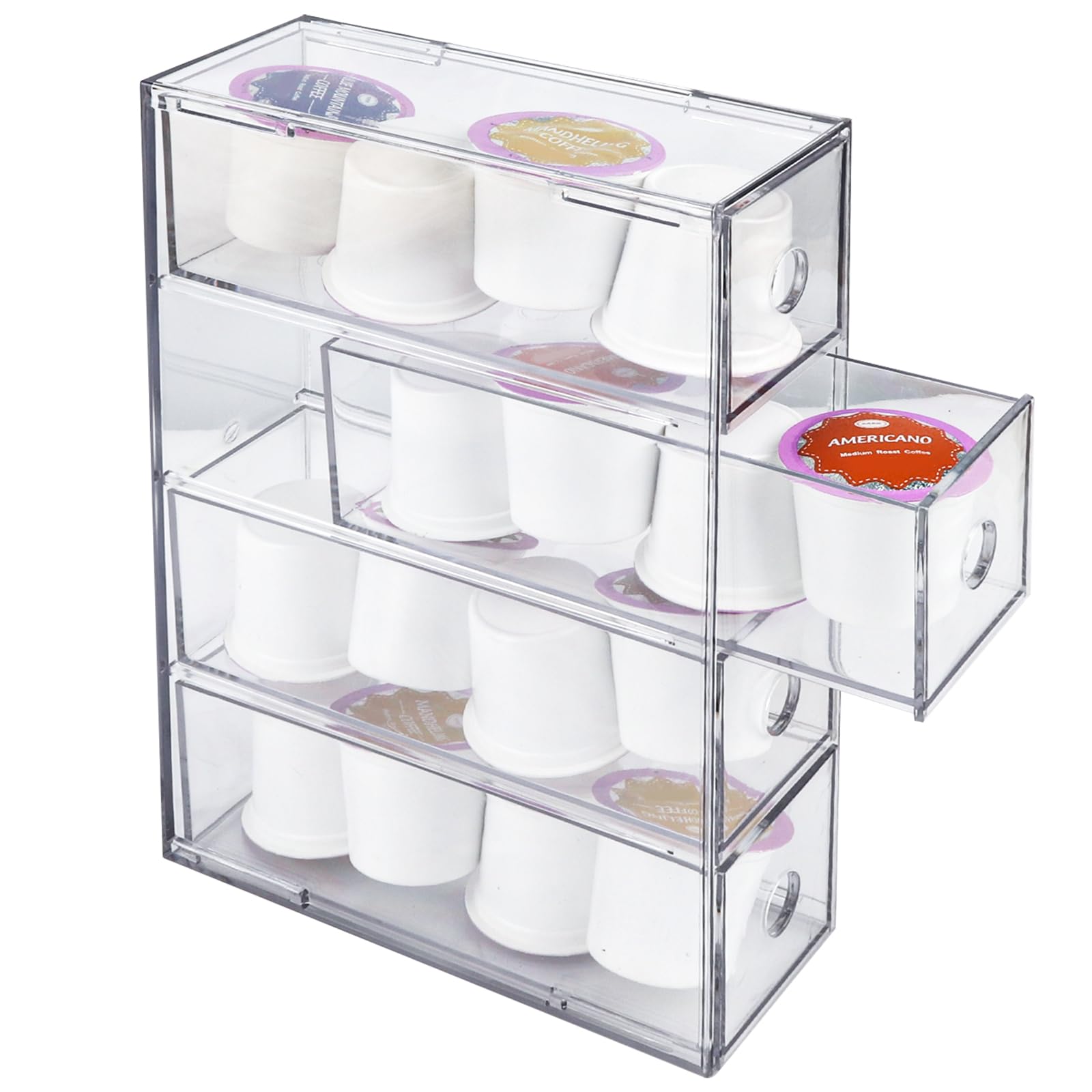 Amazon.com: NOKI Acrylic Coffee Pod Holder - Clear K Cup Organizer with ...