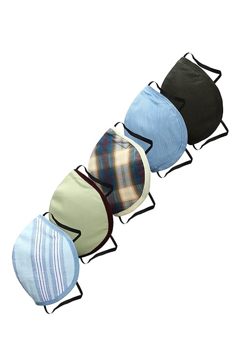 Peter England Men's Cotton Face Mask (Pack of 5) (PECLMSKW52030 ...