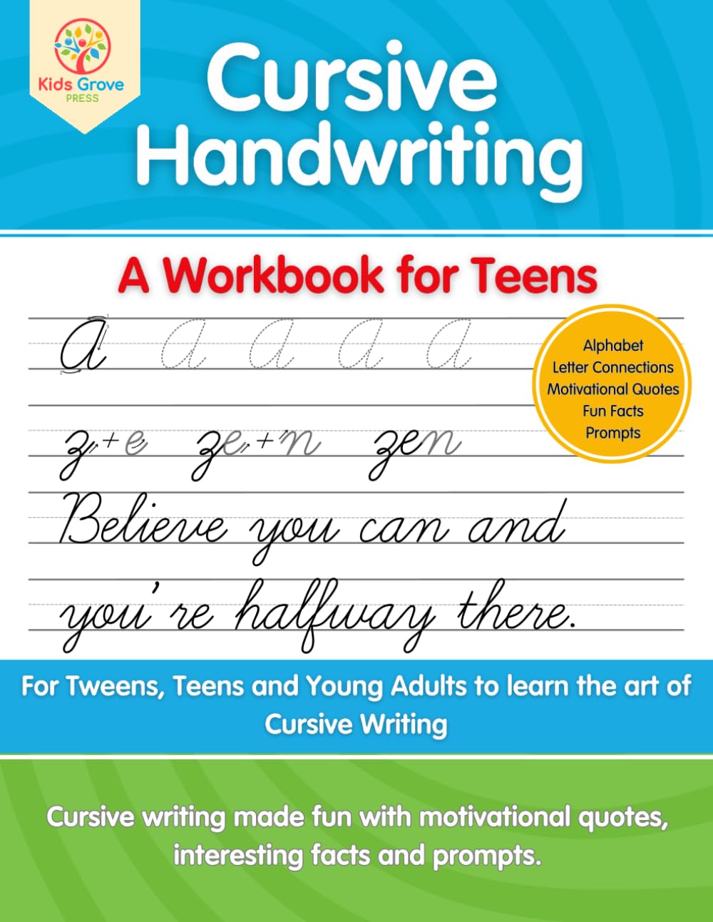 Amazon.com: Cursive Handwriting a Workbook for Teens: For Tweens, Teens ...