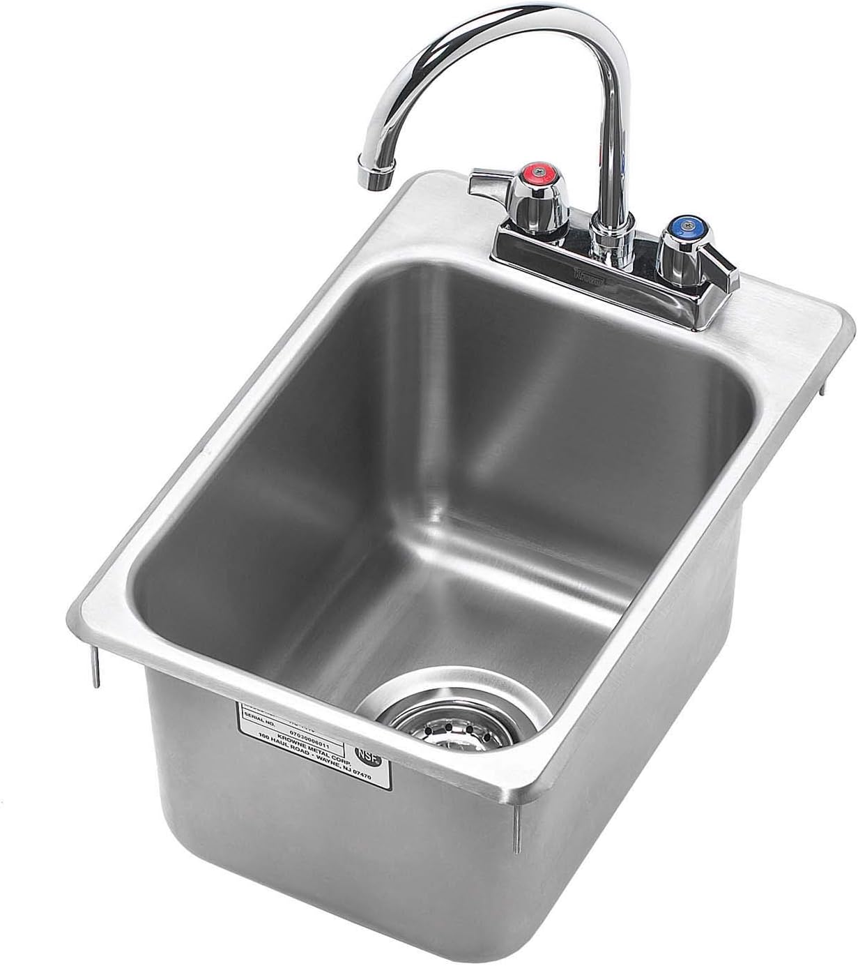 Krowne, Model Hs-1419; Krowne Drop-In Hand Sink, 1 Compartment - Amazon.com